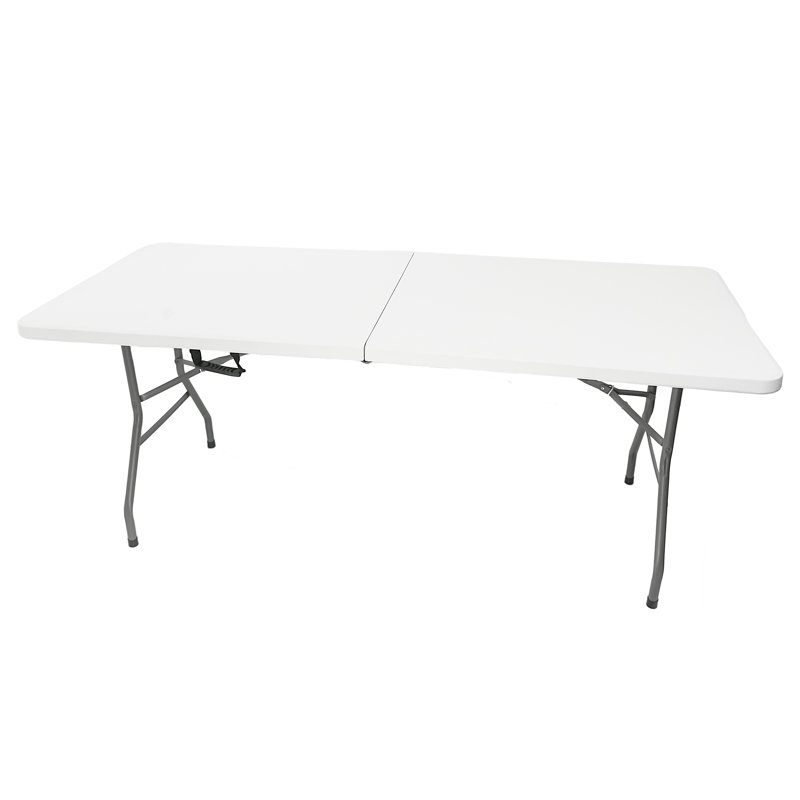 Brosisincorp Garden Party 6 ft Fold-In-Half Banquet 72'' Rectangular Portable Folding Table With ...